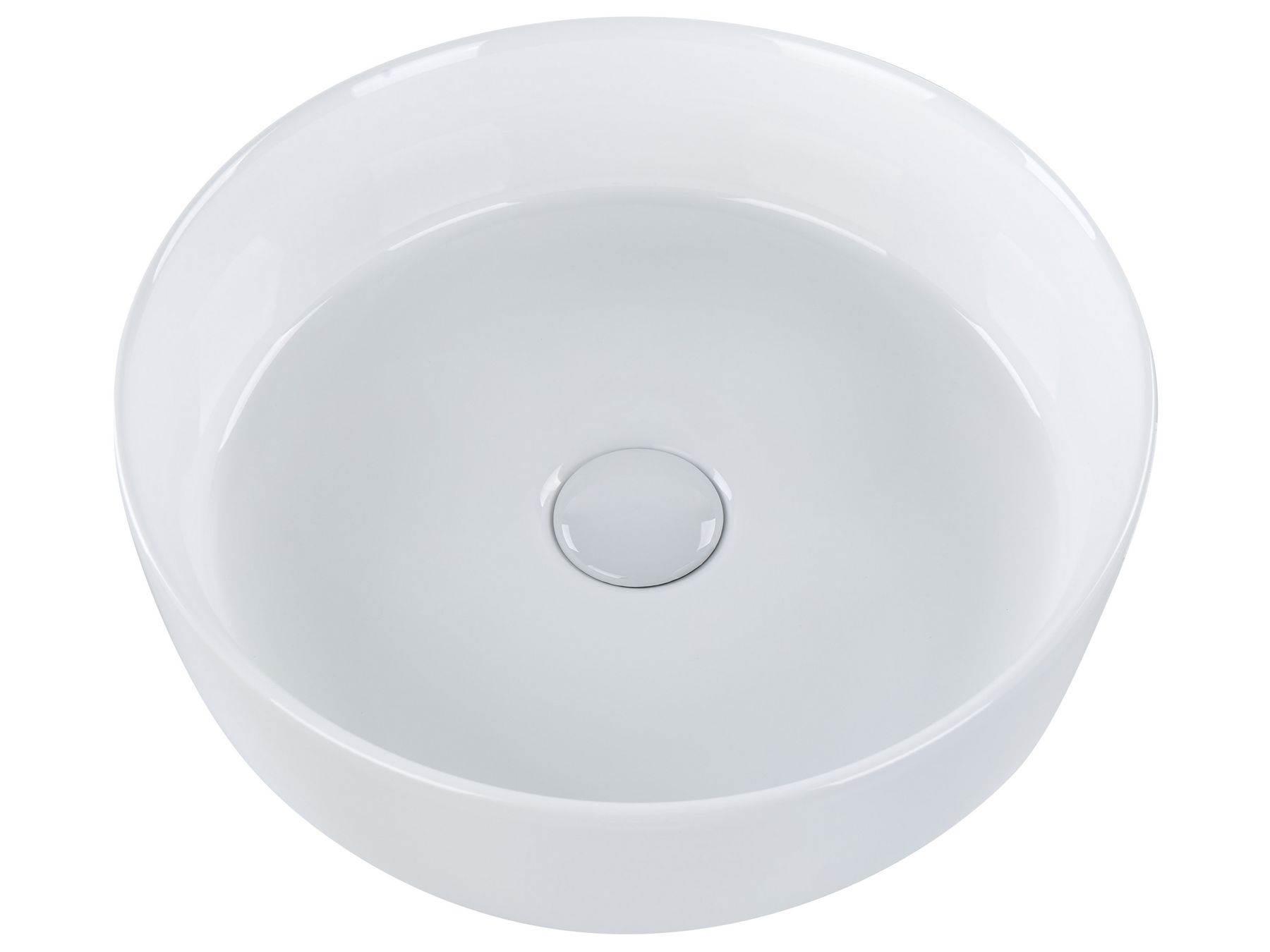 Ceramic Countertop Basin ⌀ 360 mm White CALIG | Beliani.co.uk