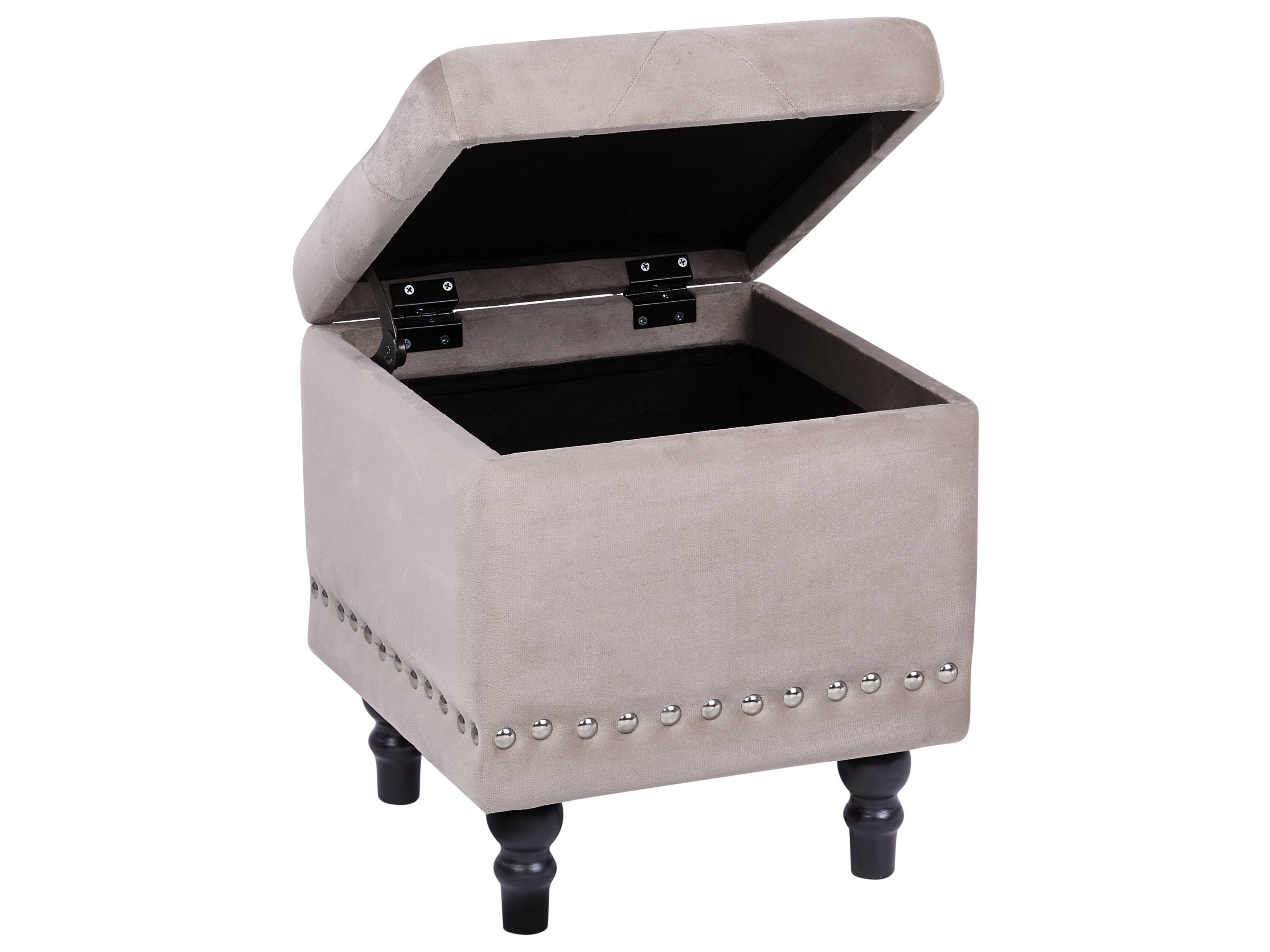 Hocker mit Stauraum Samtstoff beige LORETTO | Beliani.de