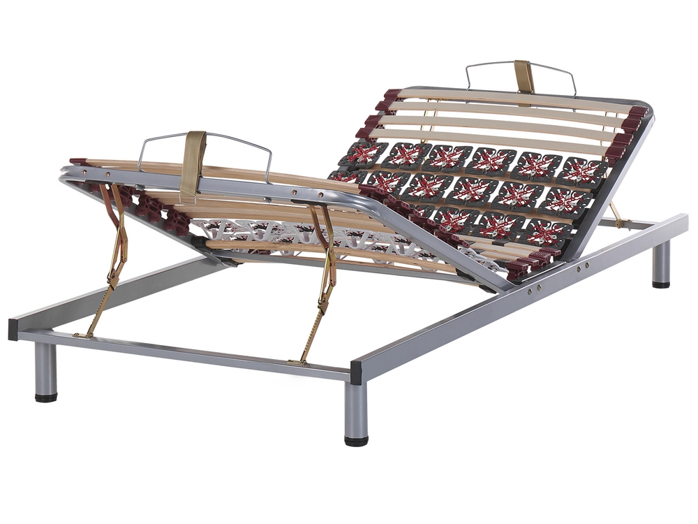 Manual Adjustable Single Bed Grey MOON Beliani