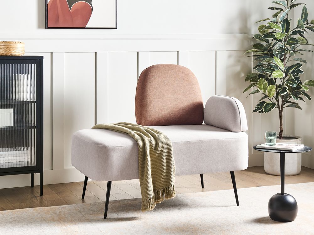 Right Hand Chaise Lounge Brown ARCEY Beliani