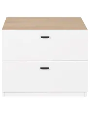 2 Drawer Bedside Table EDISON White | Beliani.co.uk