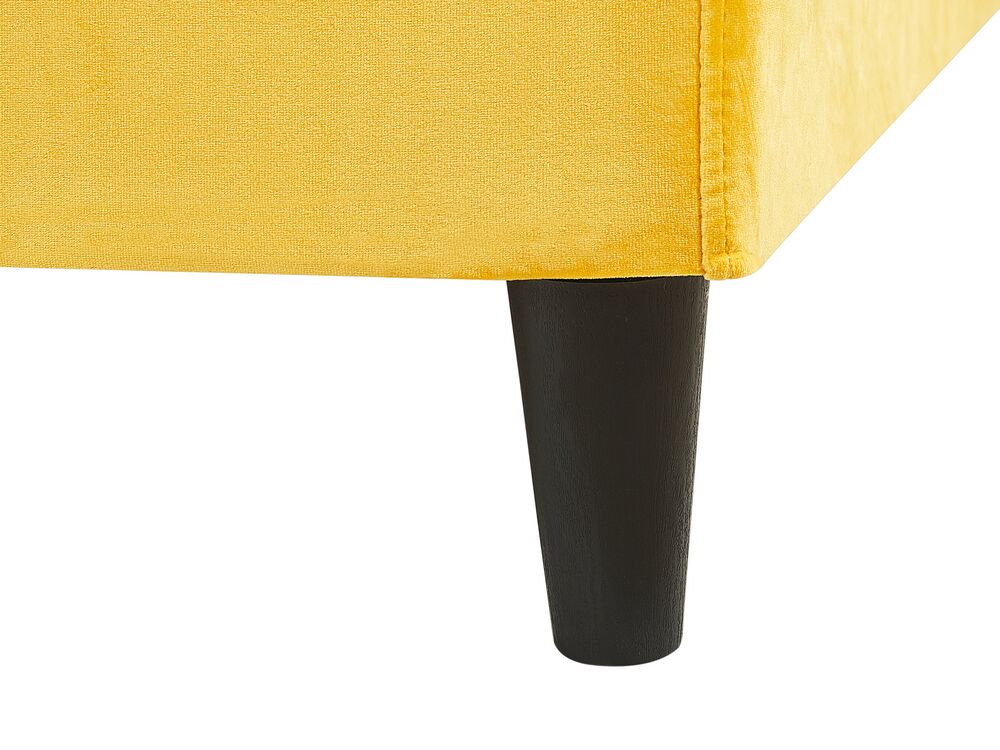 Bed Frame Cover Velvet FITOU 180 x 200 cm Yellow | Beliani.co.uk
