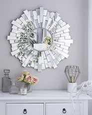 Wall Mirror VIRE 70 cm 70 cm Silver | Beliani.co.uk