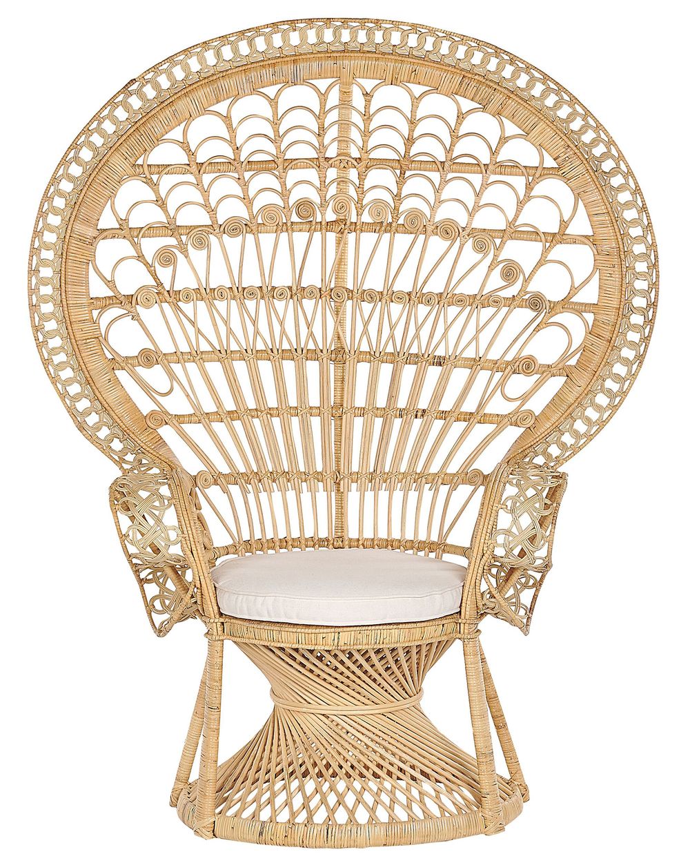 Peacock Chair EMMANUELLE Rattan Natural Beliani